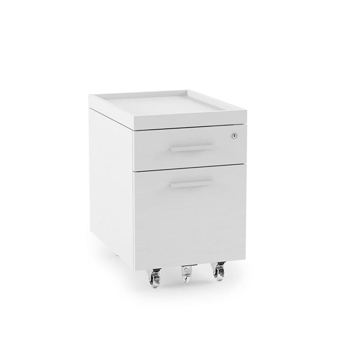 BDI Centro 6407 Mobile File Pedestal (Satin White) | World Wide Stereo