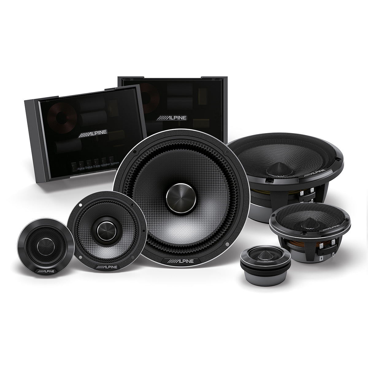 Alpine HDZ-653 Status Series 6.5" 3-Way Component Speaker System ...