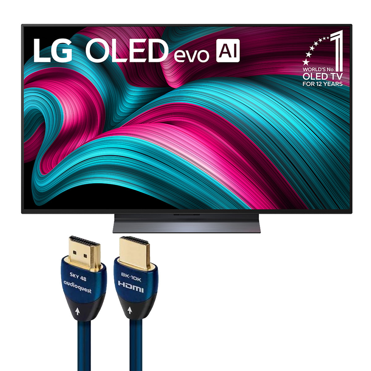 LG OLED48C5PUA 48 Inch 4K OLED evo C5 Smart TV with AudioQuest SKY 3m ...