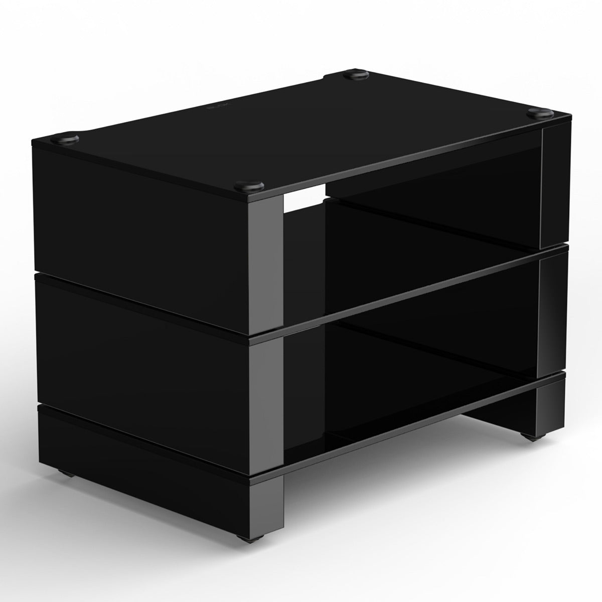 BLOK Stax 2G 3 Shelf Collection Modular Hi-Fi Stand (Black Glass/High ...