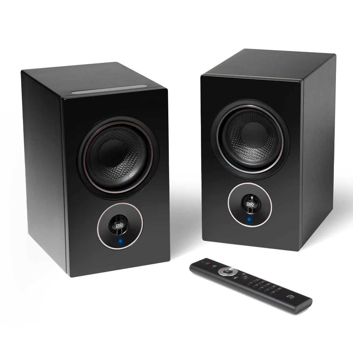 PSB Alpha iQ Streaming Powered Speakers with BluOS & Bluesound RC1 Rem ...