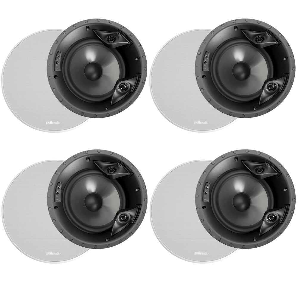 Polk Audio 80F/X-RT Vanishing 8" In Ceiling Speakers - 4 Pack (White ...
