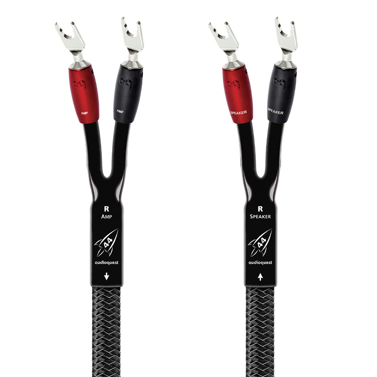 AudioQuest Rocket 44 Full-Range Speaker Cable with Silver Multi-Spade ...