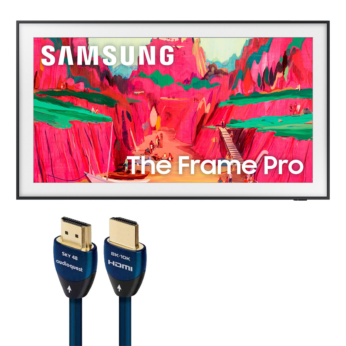 Samsung LS03FAW 65 Inch 4K The Frame PRO TV with AudioQuest SKY 3m HDM ...