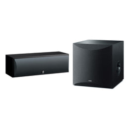 Yamaha NS-SW100BL 10 Inch Powered Subwoofer & NS-C210BL Center Channel ...